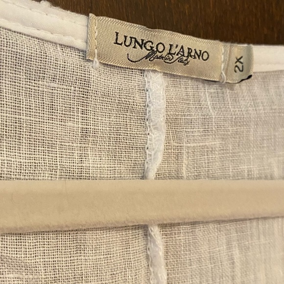 Lungo D’Arno | Tops | Luxury Italian Linen Long White Tunicdress W ...